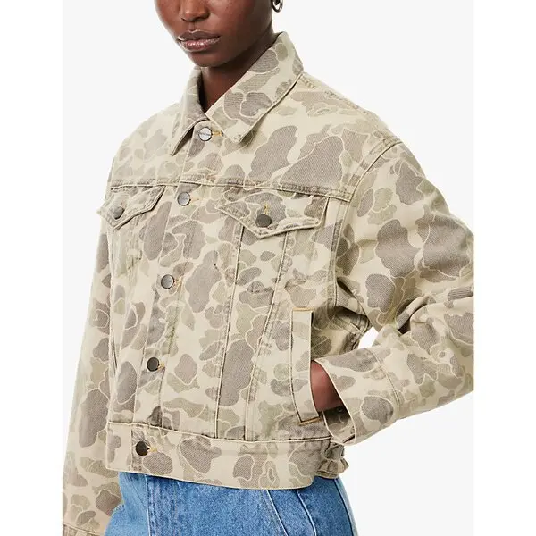 【Carhartt Wip】W DUCK ORELL JACKET Camo Carhartt Work In Progress Duck Orell Camo-Pattern Denim Jacket In